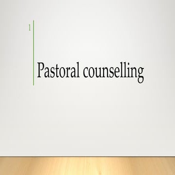 Models of Pastoral Care and Counseling | PPT