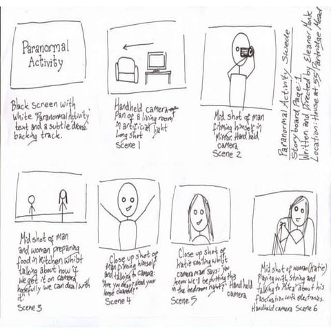 Paranormal Activity Swede Storyboard | PPTX