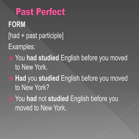 PPP PAST PERFECT TENSES.pptx………………………….. | PPTX