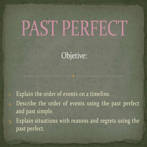 Past perfect | PPTX