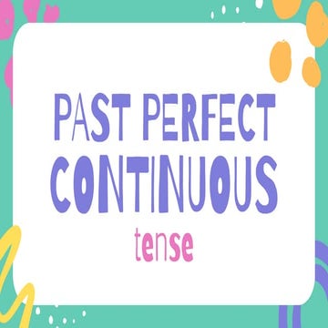 Past Perfect Tense Presentation in Green Orange Cute Style.pdf