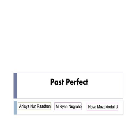 Past perfect english | PPTX