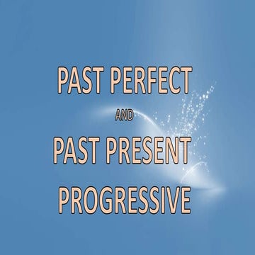Past perfect progressive | PPTX