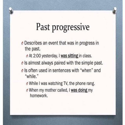 Past progressive | PPTX