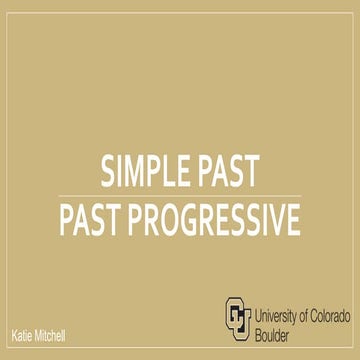 Past Progressive v. Simple Past | PPTX
