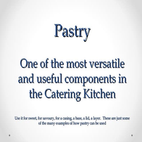 Pastry in catering 2012 | PPT