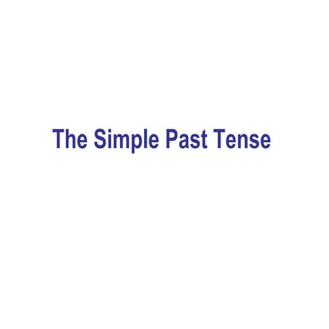 Past simple | PPT