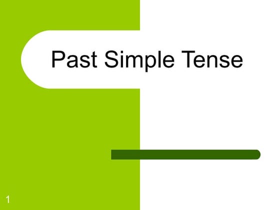 The Simple Past Presentation | PPT