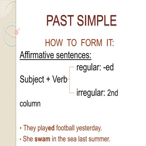 Past simple | PPT