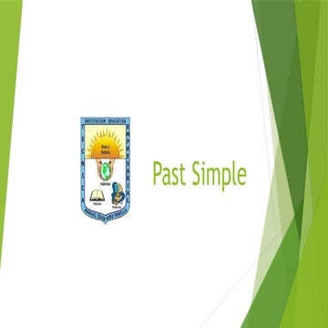 PAST SIMPLE: Explanation and Some Exercises | PPTX