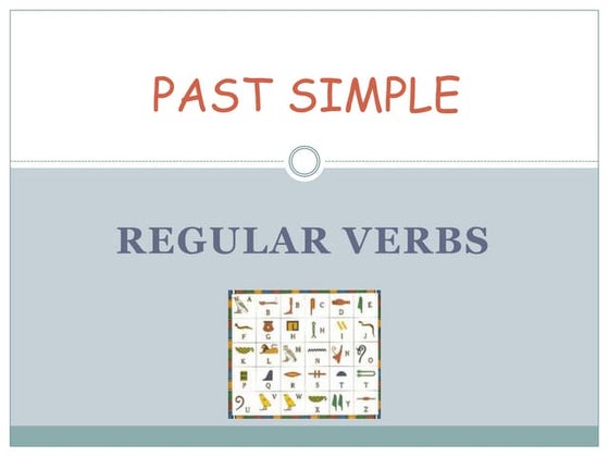 Past simple regular verbs | PPTX