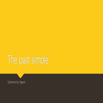 past simple.ppt for prep school students | PPT