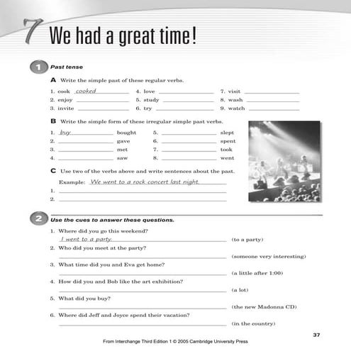 Past simple activities | PDF