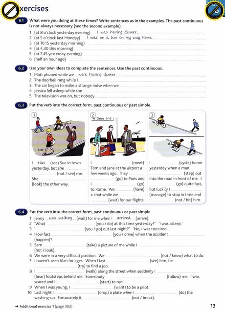 past vs continuous T.pdf | Dogs | Pets