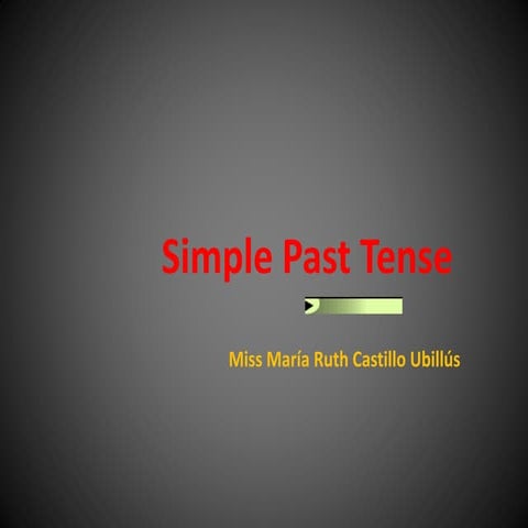 Past simple form | PPT