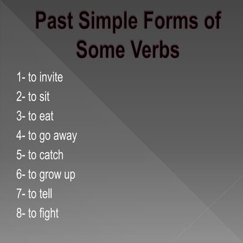 Past simple forms | PPTX