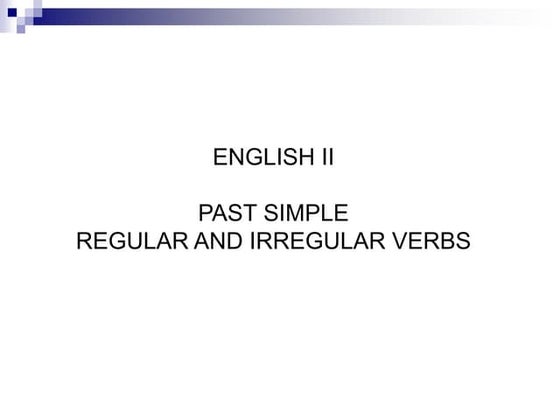 Past simple 3 | PPT
