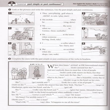 Past simple or continuous practice | PDF