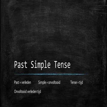 Past simple | PPTX