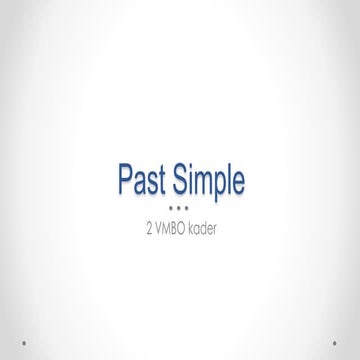 Past simple presentation | PPTX