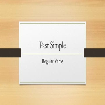 Past simple (regular verbs) | PPTX
