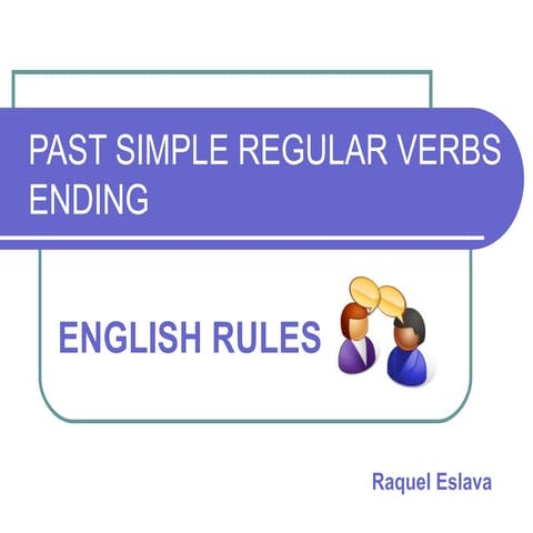 past simple regular verbs ending | PPT