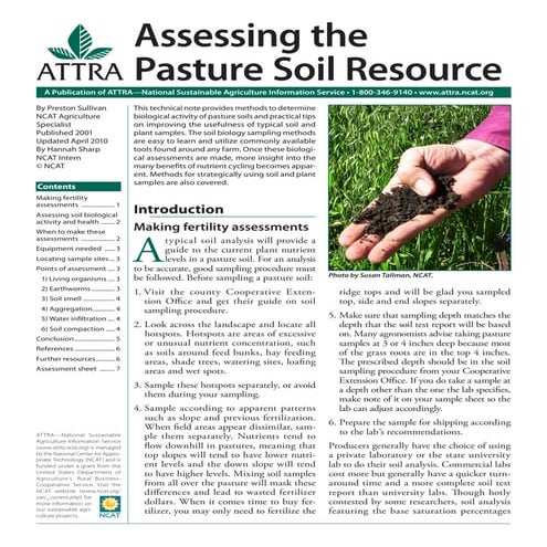 Assessing the Pasture Soil Resource | PDF