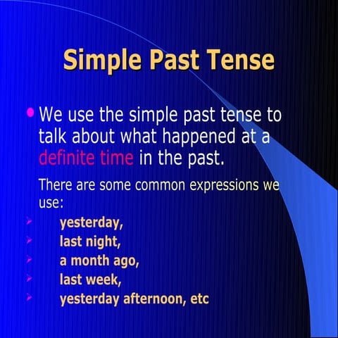Pasttense | PPT