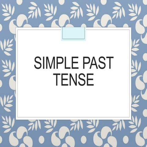 Past Tense | PPTX