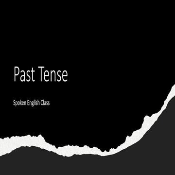 Past Tense in English Language How to know | PPTX