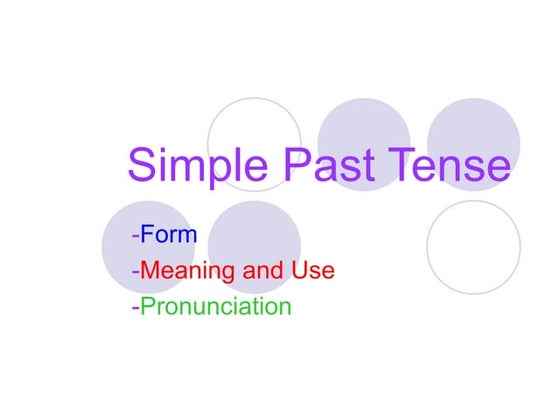 Past tense ppt | PPT