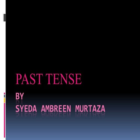 Present and past perfect tense | PPTX