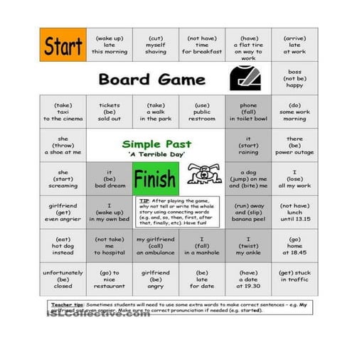 Past tense board game | DOCX