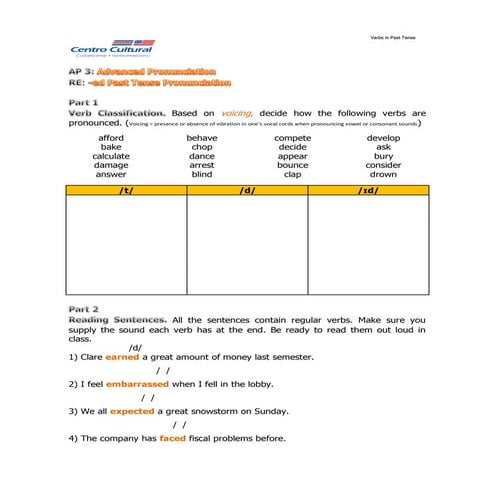 Past tense pronunciation of ed | PDF | Screenwriting | Content Production
