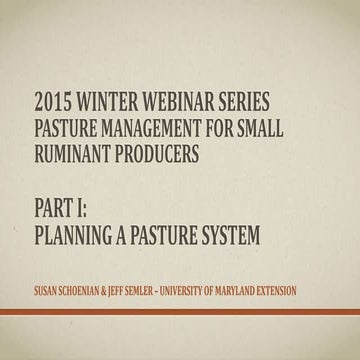 Planning a pasture system | PPTX