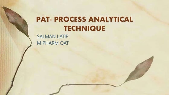Process Analytical Technology (PAT) | PPT