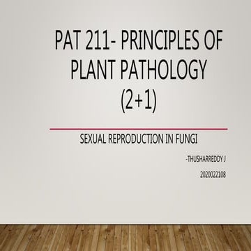 Sexual Reproduction In Fungi Pptx