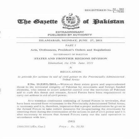 PATA Actions in Aid of Civil Power (June 2011) | PDF