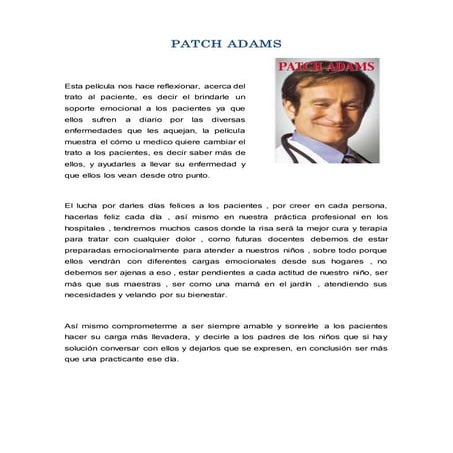 Patch adams analisis | PDF