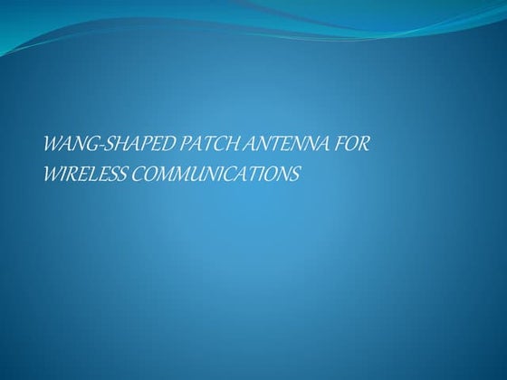 Microstrip patch-antenna | PPTX