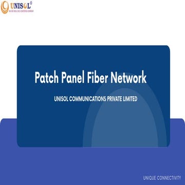 Patch panel fiber network | PPTX