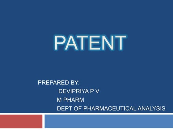Filing a patent application | PPT