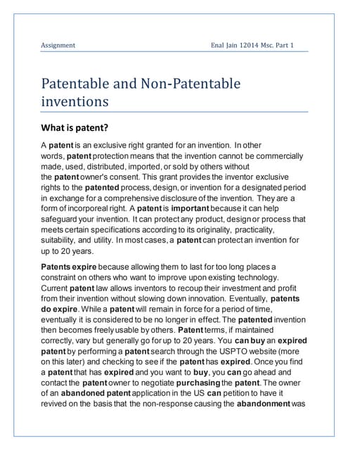 Patentable and Non-Patentable inventions.pptx