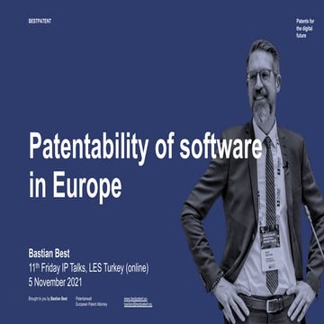 Patentability of software in Europe | PPT