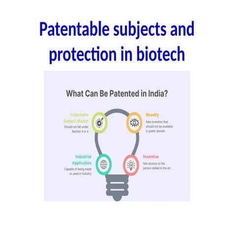 patentable subjects and protection in biotech.pptx