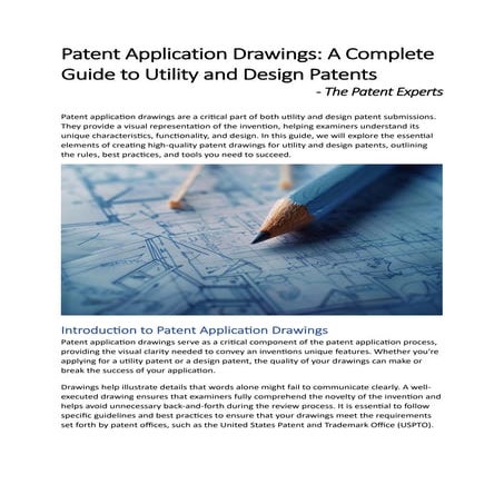 Patent Application Drawings: A Complete Guide to Utility and Design ...