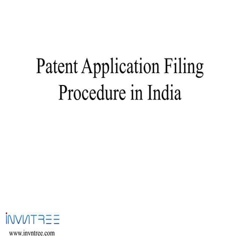 Patent application filing procedure | PPTX
