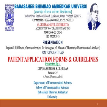 PATENT APPLICATION FORMS & GUIDELINES- DHANASHREE KOLHEKAR.pptx