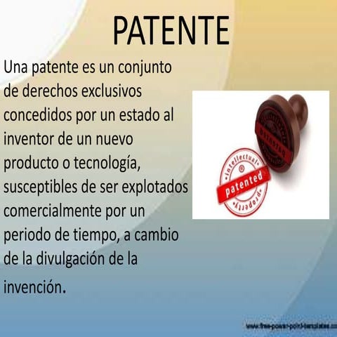 Las patentes | PPTX