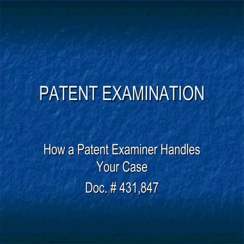 Patent Examination | PPT